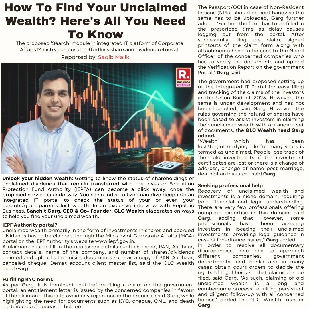 How To Find Your Unclaimed Wealth? Here's All You Need To Know - GLC ...